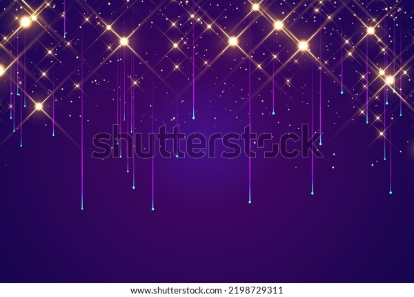 Meteor Rain Falling Glowing Comets Abstract Stock Vector (Royalty Free ...