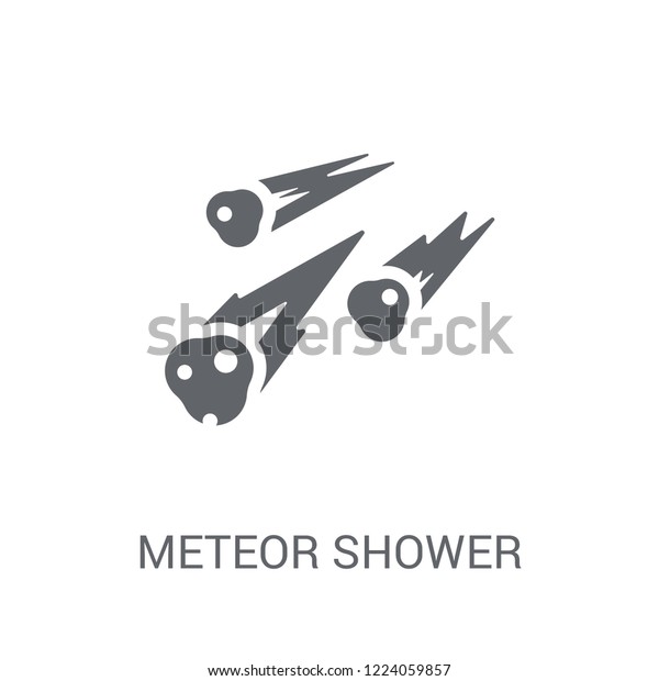 Meteor Shower Icon Trendy Meteor Shower Stock Vector (Royalty Free ...
