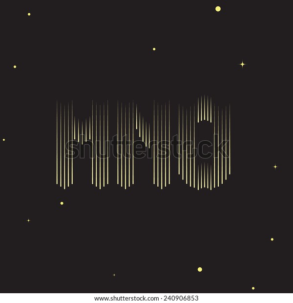 Meteor Shower Night Sky Typography Design 스톡 벡터(로열티 프리) 240906853 ...