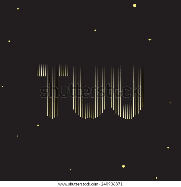 Meteor Shower Night Sky Typography Design Stock Vector (Royalty Free ...