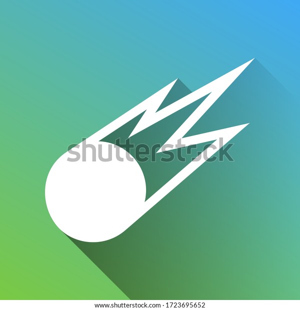 Meteorite Sign White Icon Gray Dropped Stock Vector (Royalty Free ...