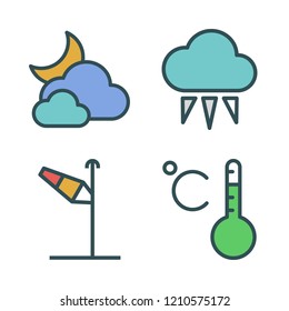 Meteorology Icon Set Vector Set About Stock Vector (Royalty Free ...