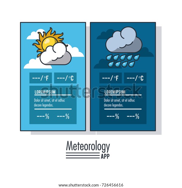 Meteorology Infographic Report Stock Vector (Royalty Free) 726456616 ...