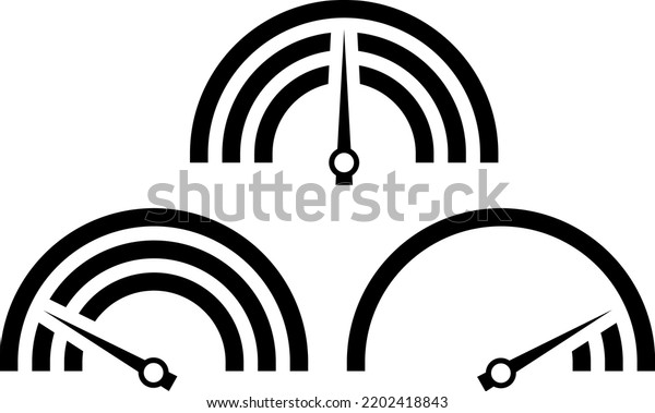 Meter Black White Icon Stock Vector (Royalty Free) 2202418843 ...