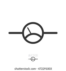 Meter Electronic Circuit Symbols: vector de stock (libre de regalías ...