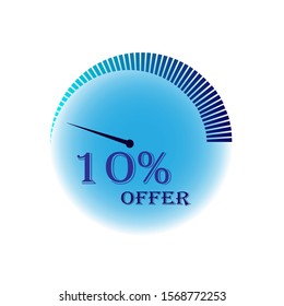 Meter Percentage Vector Showing 10 Stock Vector (Royalty Free ...