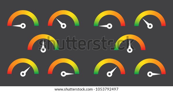 Meter Sign Infographic Gauge Element Red Stock Vector (Royalty Free ...