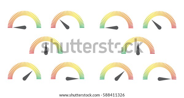 Meter Signs Infographic Gauge Element Red Stock Vector (Royalty Free ...