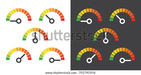 Meter Signs Infographic Gauge Element Green Stock Vector (Royalty Free ...