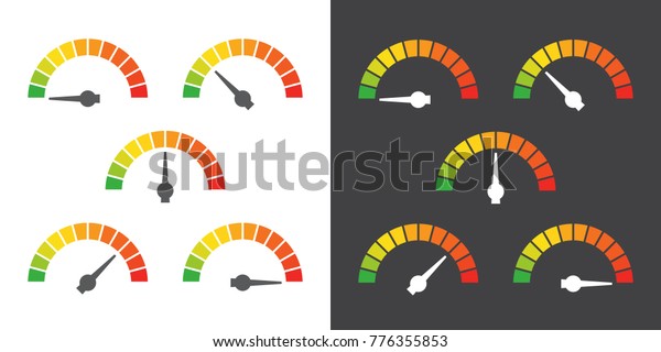 Meter Signs Infographic Gauge Element Red Stock Vector (Royalty Free ...