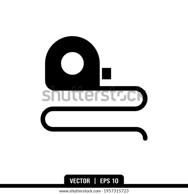 Meter Silhouette icono vector, ilustración plantilla: vector de stock ...
