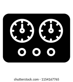 Meter Two Chronometers Some Buttons Processing Stock Vector (Royalty ...