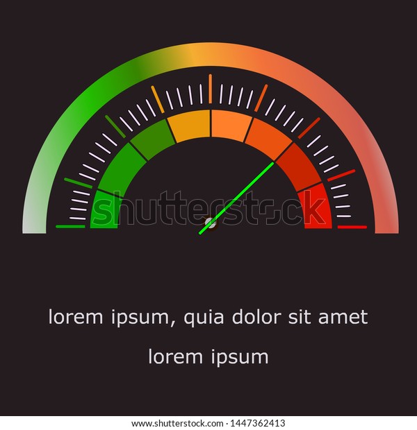 Meters Scale Green Red Arrow Scale Stock Vector (Royalty Free ...