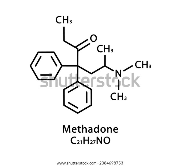 Methadone Molecular Structure Methadone Skeletal Chemical Stock Vector ...