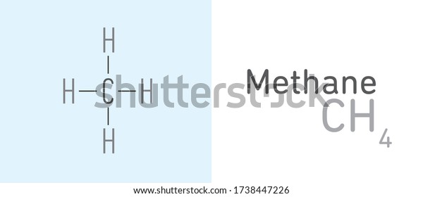 Methane Ch4 Gas Moleculestick Model Structural Stock Vector (Royalty ...