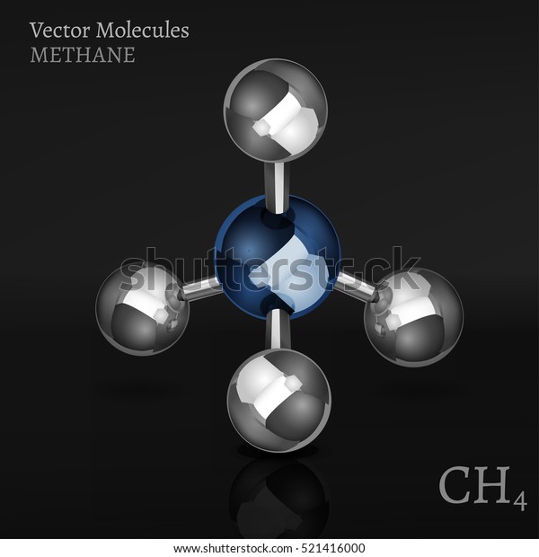 Methane Molecule 3d Style Ch4 Vector Stock Vector (Royalty Free ...