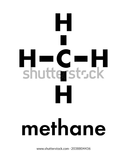 Methane Natural Gas Molecule Main Component Stock Vector (Royalty Free ...