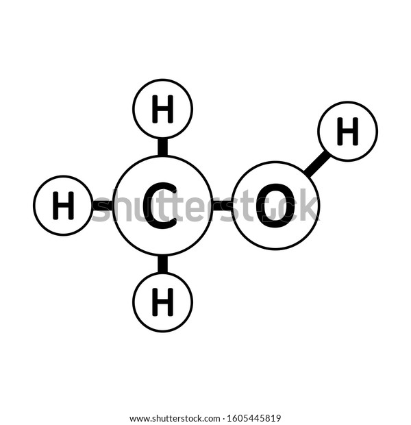Methanol Molecule Icon On White Background Stock Vector (Royalty Free ...