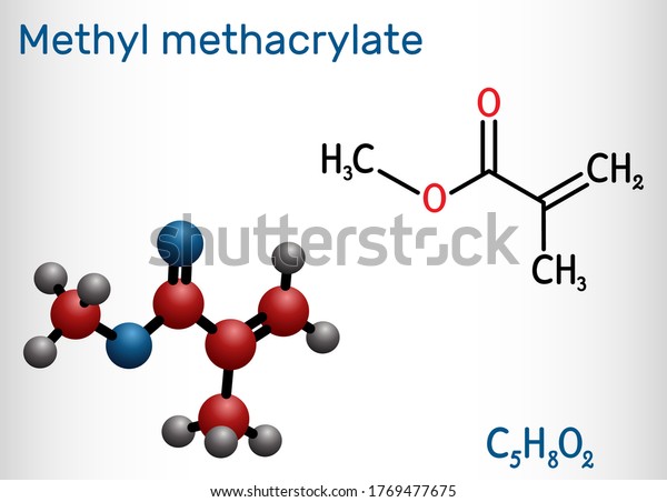 Methyl Methacrylate Mma Molecule Methyl Ester Stock Vector (Royalty ...