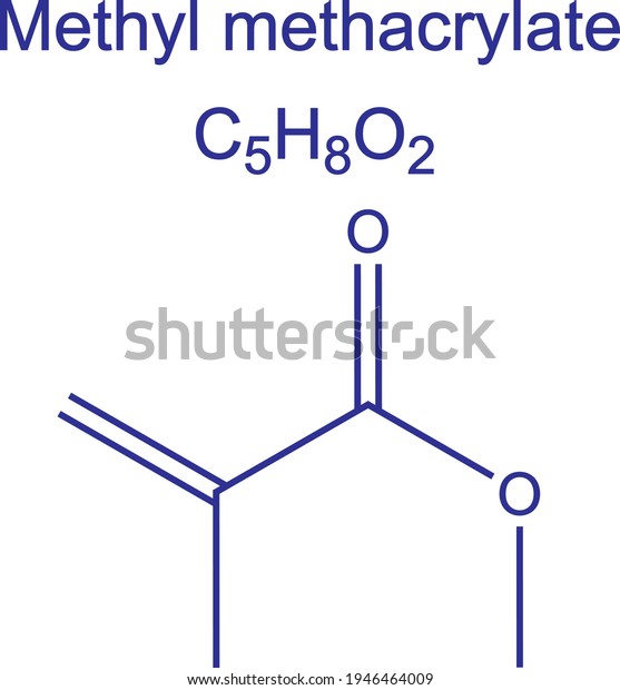 Methyl Methacrylate Mma Monomer Molecule Chemical Stock Vector (Royalty ...