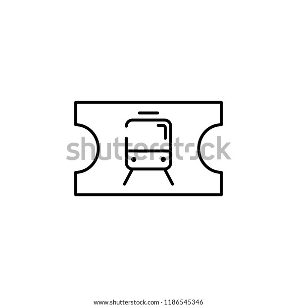Metro Ticket Icon Element Transportation Icon Stock Vector (Royalty ...