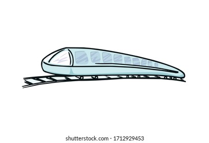 Metro Train On White Background Vector Stock Vector (Royalty Free ...