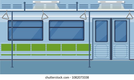 Metro Wagon Subway Wagon Interior View Stock Vector (Royalty Free ...