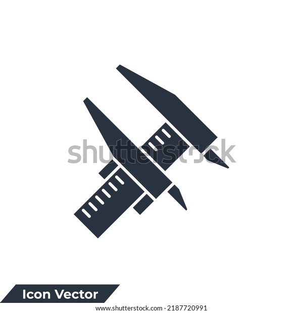 ilustración vectorial del icono metrología. plantilla: vector de stock ...