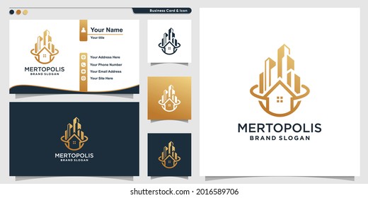 Metropolis Logo Template Creative Unique Concept Stock Vector (Royalty ...