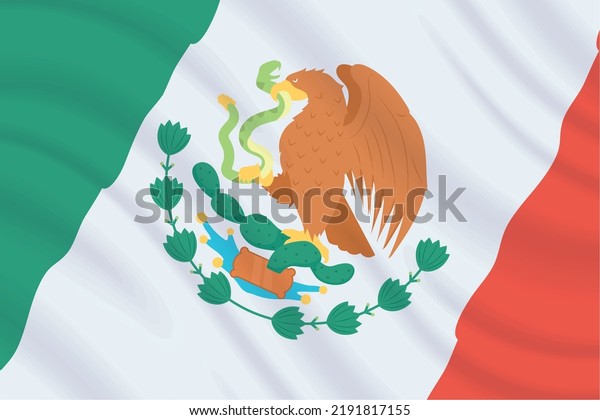 Mexican Flag Poster Decorative Background Stock Vector (Royalty Free ...