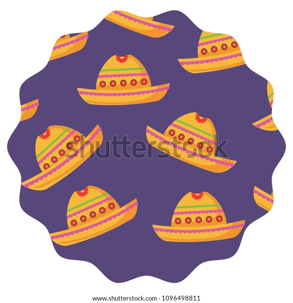 Mexican Hat Pattern Stock Vector (Royalty Free) 1096498811 | Shutterstock