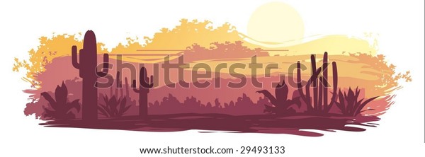 Mexican Landscape Stock Vector (Royalty Free) 29493133