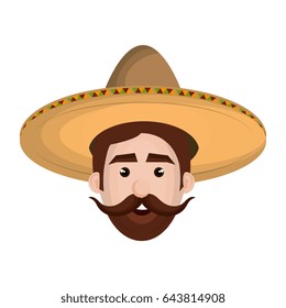 Mexican Man Avatar Character Stock Vector (Royalty Free) 643814908 ...