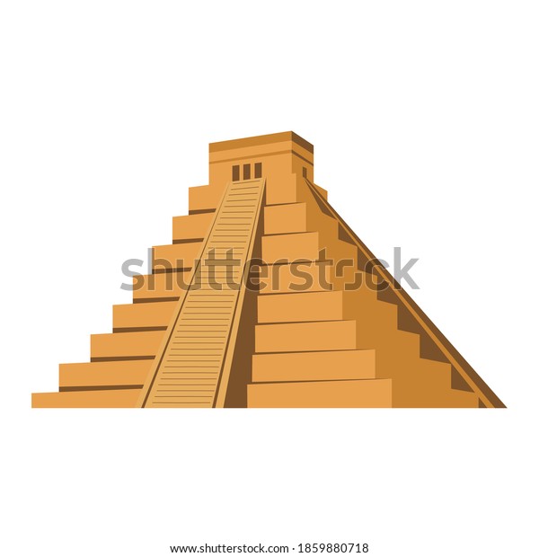 Mexican Pyramid Ancient Aztec Icon Design Stock Vector (Royalty Free ...