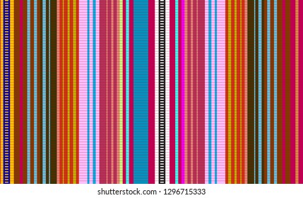 Mexican Sarape Vector Illustration Striped Multicolor Stock Vector ...