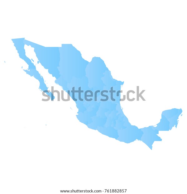 Mexico Map Blue Pastel Graphic Background Stock Vector (Royalty Free ...