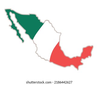 Mexico Map Illustration Over White Stock Vector (Royalty Free ...