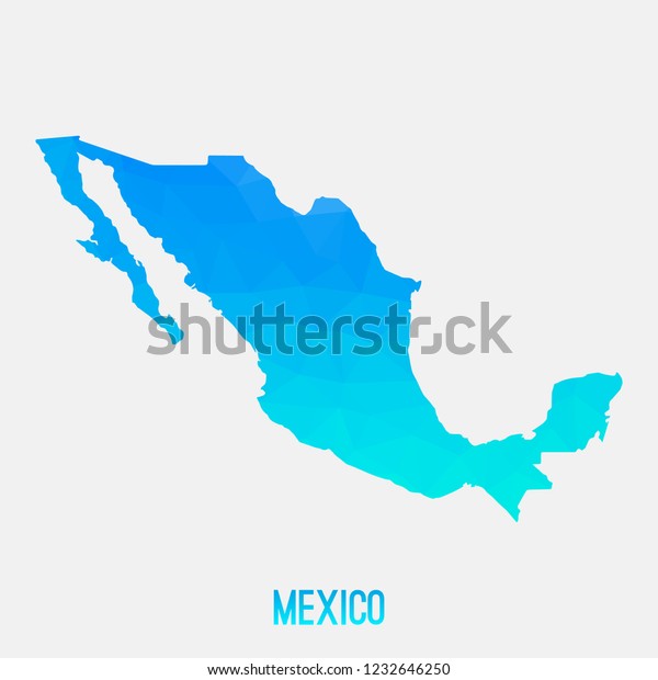 Mexico Map Low Poly Geometric Polygonalmosaic Stock Vector (Royalty ...