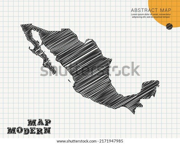 Mexico Map Vector Black Silhouette Chaotic: Vector có sẵn (miễn phí bản ...