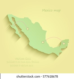 Mexico Map Green Yellow Vector: เวกเตอร์สต็อก (ปลอดค่าลิขสิทธิ์ ...