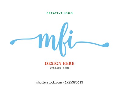 Mfi Lettering Logo Simple Easy Understand Stock Vector (Royalty Free ...