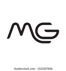 Mg Initial Letter Logo Template Vector Stock Vector (Royalty Free ...