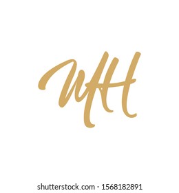 Mh Initial Logo Capital Letters Gold Stock Vector (Royalty Free ...