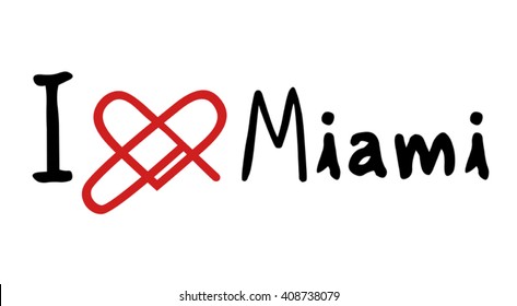 Miami Love Icon Stock Vector (Royalty Free) 408738079 | Shutterstock