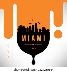 Miami Modern Web Banner Design Vector Stock Vector (Royalty Free ...