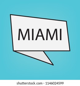 Miami Word On Sticker Vector Illustration Stock Vector (Royalty Free ...