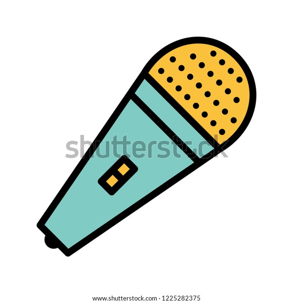 Mic Filled Two Color Icon Stock Vector (Royalty Free) 1225282375 ...