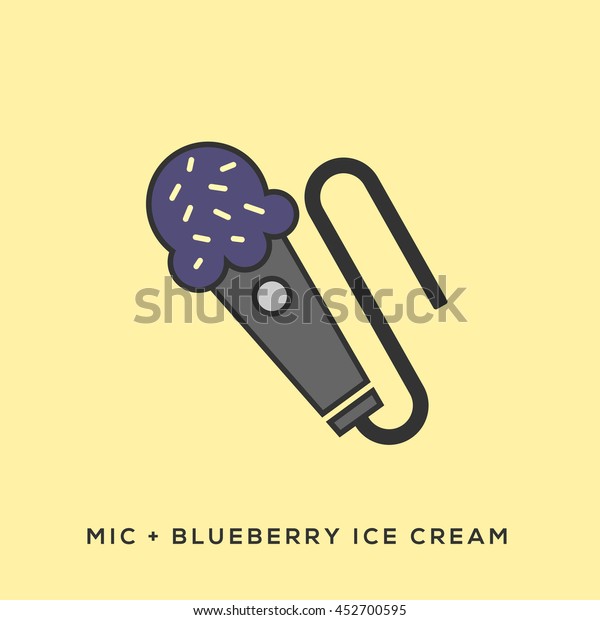 Mic Ice Cream Scoop One Food Stock Vector (Royalty Free) 452700595 ...
