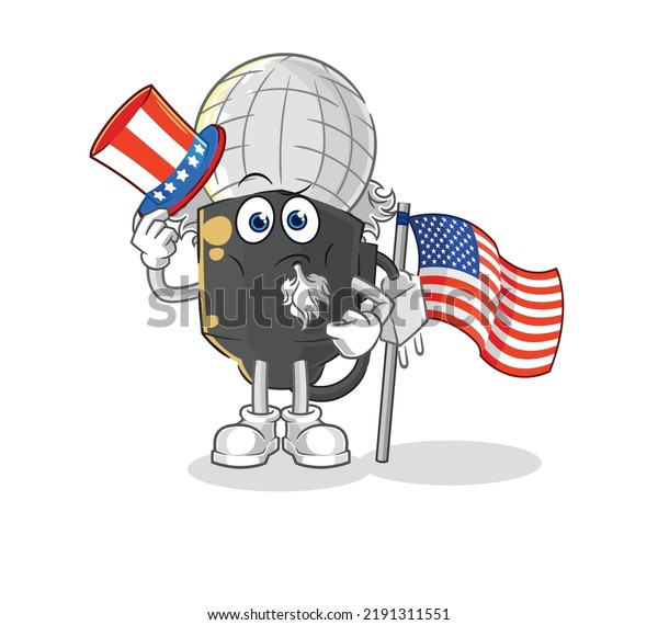 Mic Uncle Sam Character Cartoon Mascot Stock Vector (Royalty Free ...