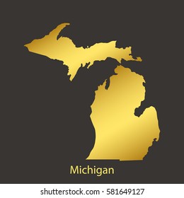 Michigan Bordermap Vector Illustration Eps8: Vector có sẵn (miễn phí ...